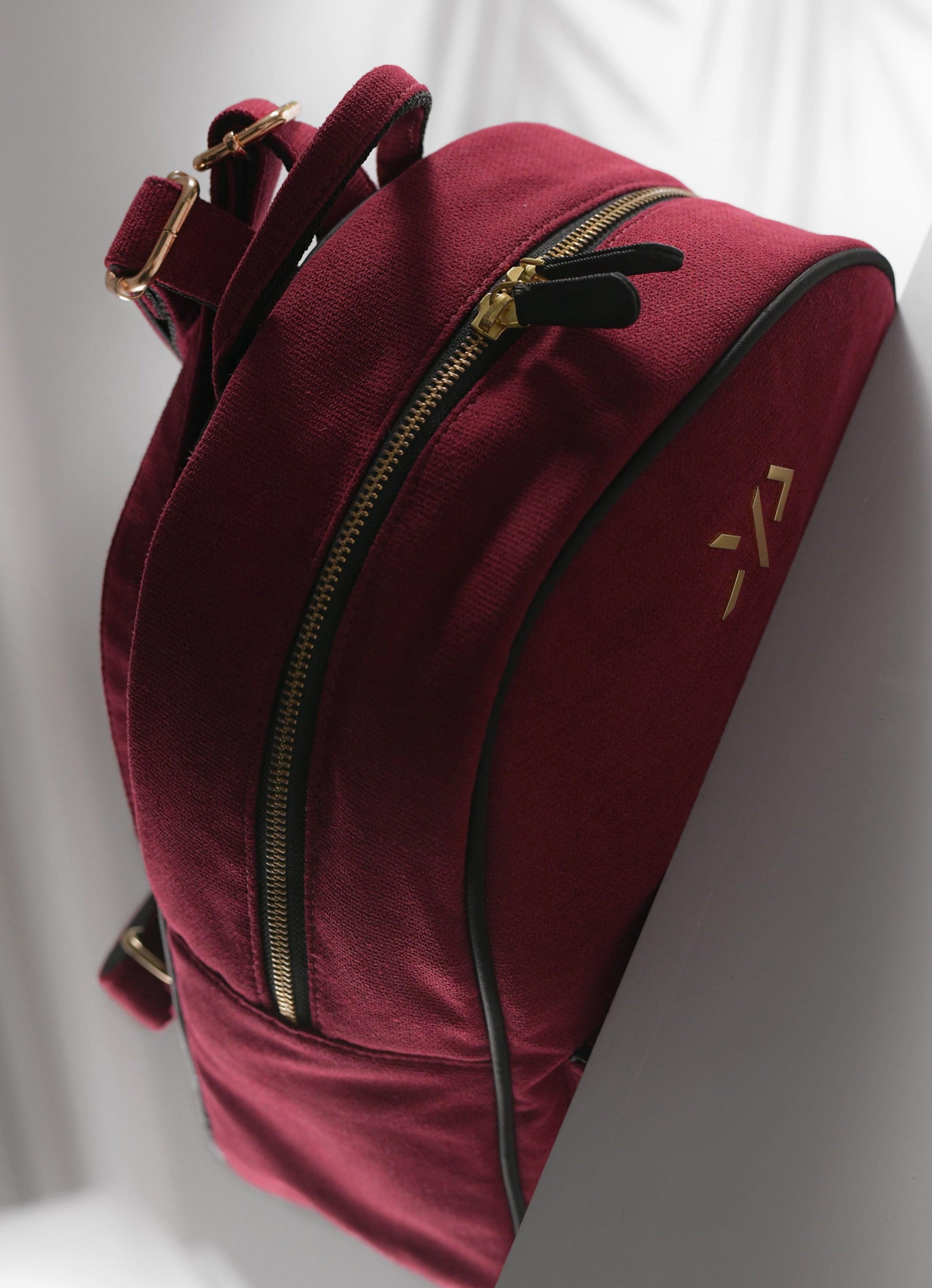 Buy Mulberry Maroon Color Backpack for Men and Women Online in India ...
